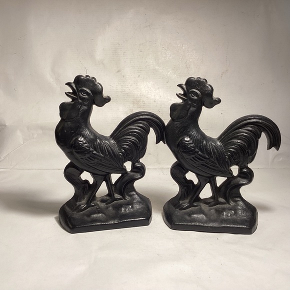 Accents | Vintage Cast Iron Rooster Bookends | Poshmark